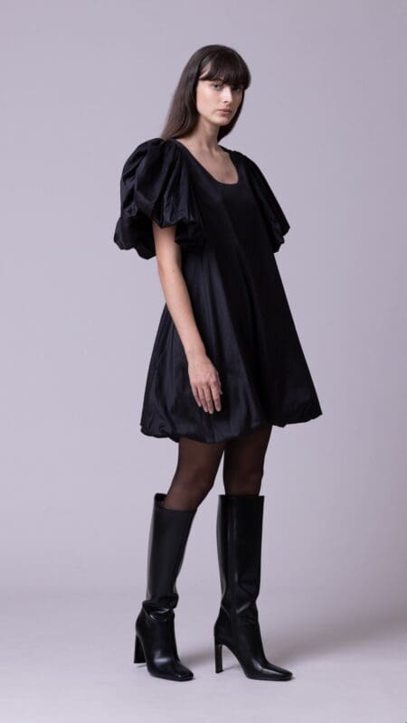 Silk Lisa Dress in Black - Shwetambari